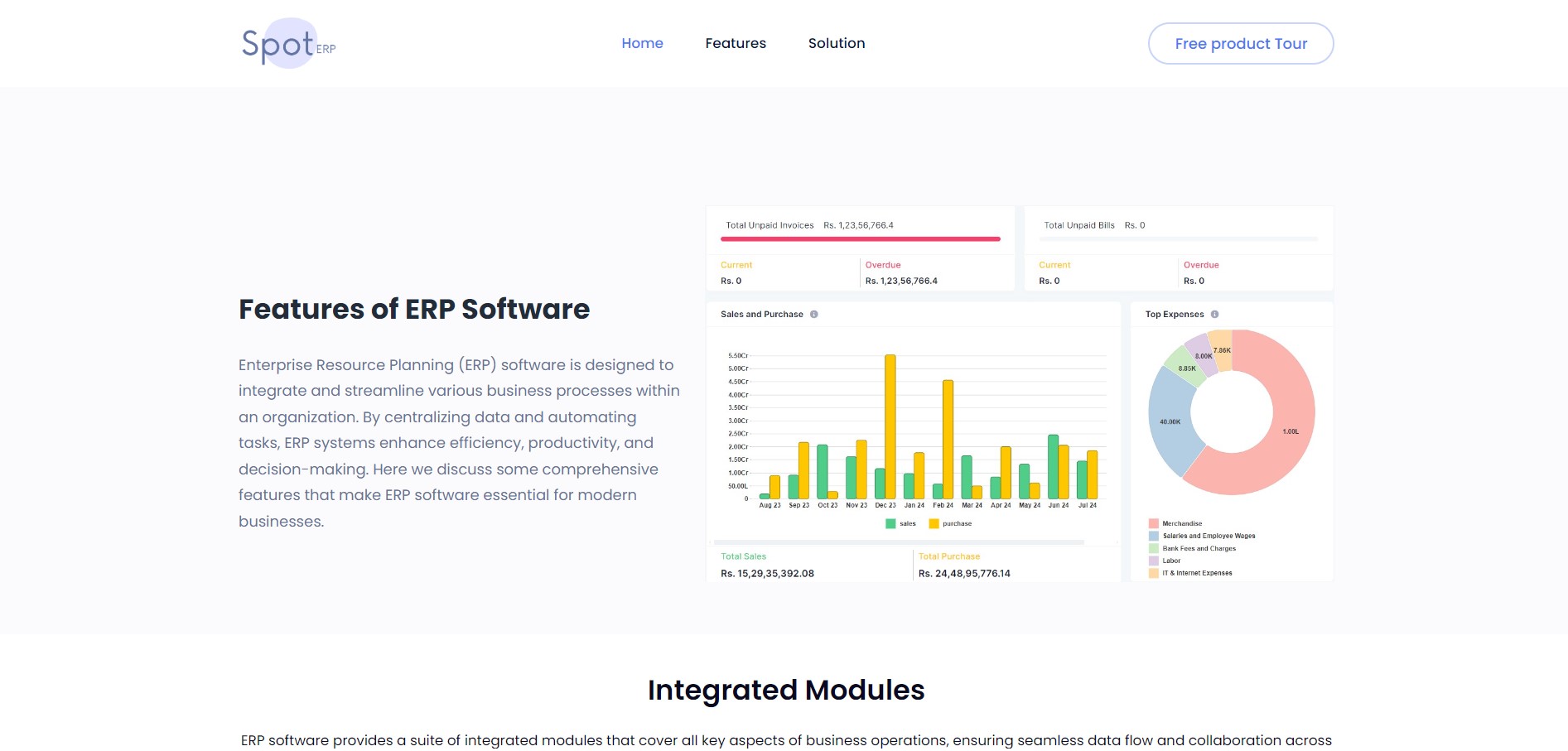 Comprehensive ERP Software Features for Indian Businesses | SpotERP